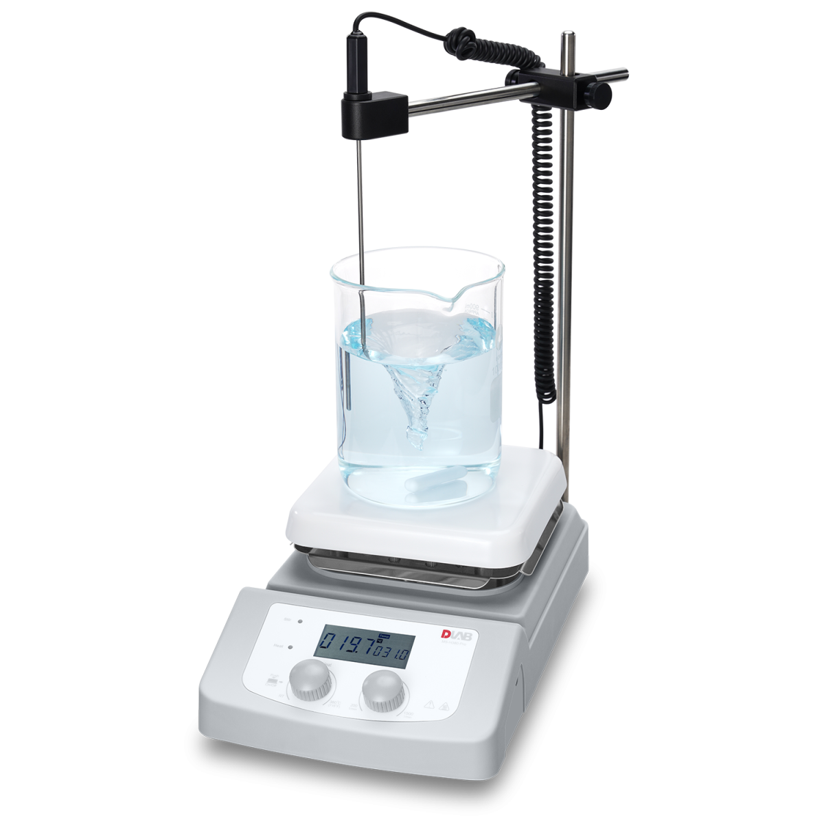 Magnetic Stirrer with Ceramic Coated Hotplate, LCD Digital Temperature ...