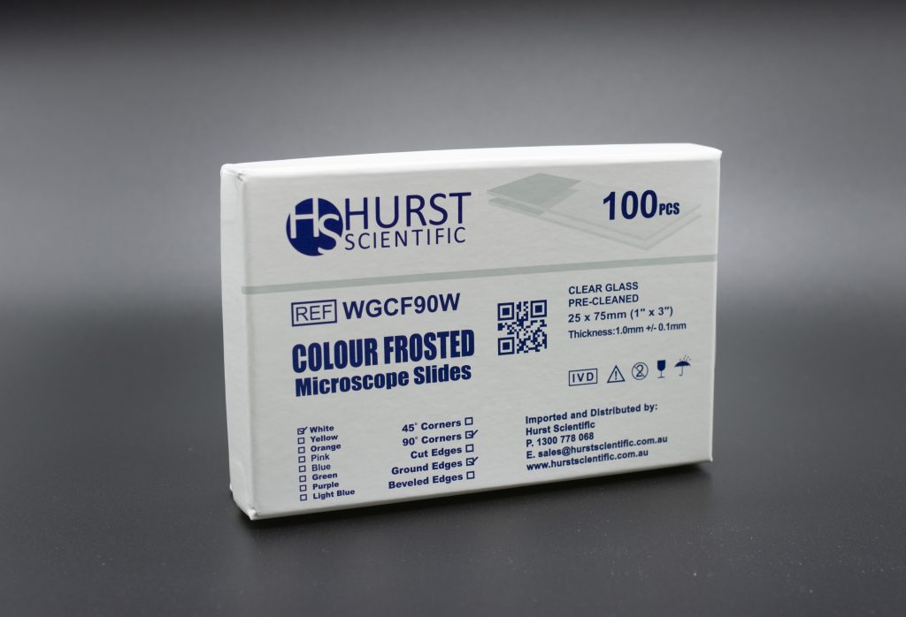 microscope slide colourfrost 90° ground edge (100/pack) | Buy Online at ...